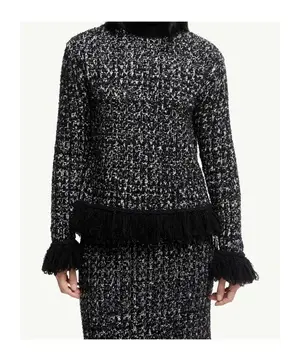 Moncler Fringe-trim Wool Blend Sweater