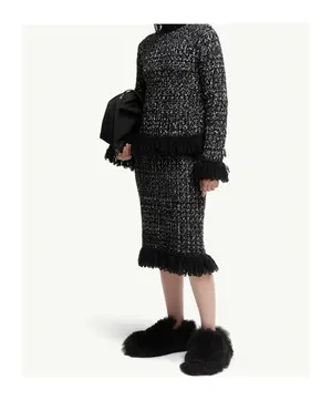 Moncler Fringe-trim Wool Blend Sweater