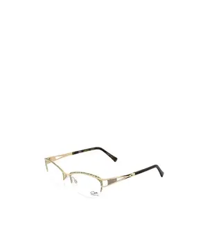Cazal Geometric Half Rim Eyeglasses - White