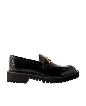 Valentino Garavani Vlogo Signature Slip-on Loafers - Black