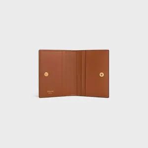 Celine Bi-fold Card Holder Triomphe In Triomphe Canvas - Black