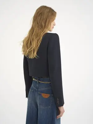 Chloé Cropped Wool Jacket With Traditional Lapels