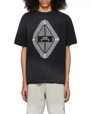 A-COLD-WALL* Gradient Logo Printed Crewneck T-shirt - Black