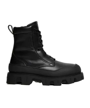 Moncler Peak Path Leather Lace-up Combat Boots
