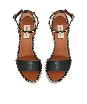 Valentino Garavani Double Rockstud Wedge Sandals