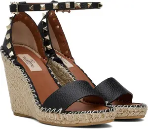 Valentino Garavani Double Rockstud Wedge Sandals