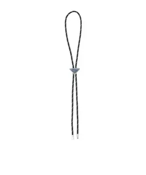 Prada Enamel Triangle Logo Bolo Tie