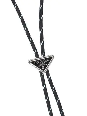 Prada Enamel Triangle Logo Bolo Tie