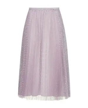 Red Valentino Tulle Polka Dot Flared Skirt - Pink