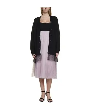 Red Valentino Tulle Polka Dot Flared Skirt - Pink