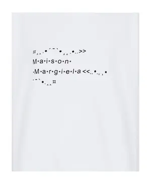 MAISON MARGIELA Logo Printed Crewneck Sweatshirt - White