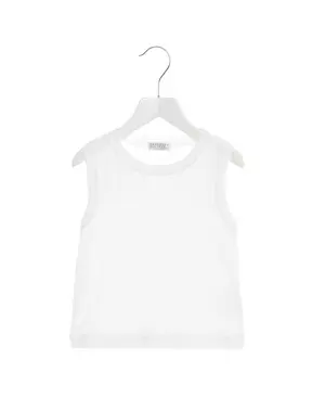 Brunello Cucinelli Sleeveless Cropped Top With Stud Embellishment