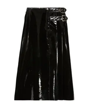 Gucci High-waisted Vinyl Skirt With Buckle Details