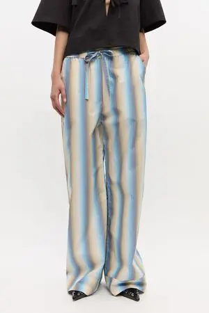 GANNI Ombre Stripe Elasticated Waistband Trousers - No