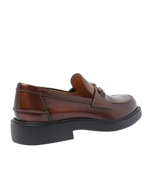 TOD'S Logo-plaque Slip-on Loafers - Brown