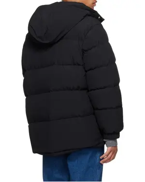 Maison Kitsuné Padded Hooded Long Sleeve Jacket - Black