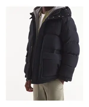 Maison Kitsuné Padded Hooded Long Sleeve Jacket - Black