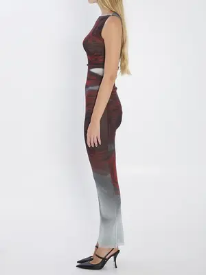 JEAN PAUL GAULTIER Sleeveless Maxi Dress With Rose Print