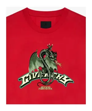 Givenchy Graphic Printed Crewneck T-shirt - Red