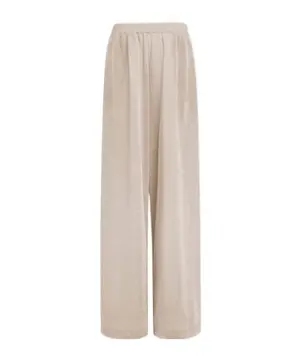 Alaïa Wide Leg Trousers - Light Brown