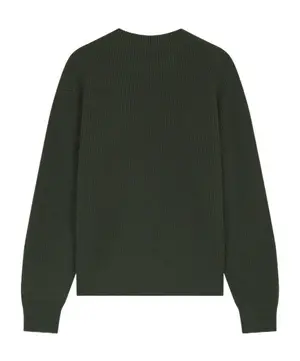Maison Kitsuné Fox Patch Knitted Jumper - Ranger Green