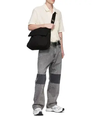 Our Legacy Foldover Top Sling Bag - Black