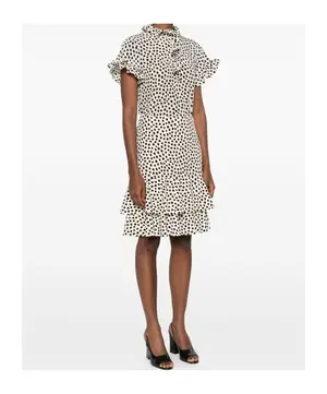 Chloé All-over Printed Ruffled Skirt - White