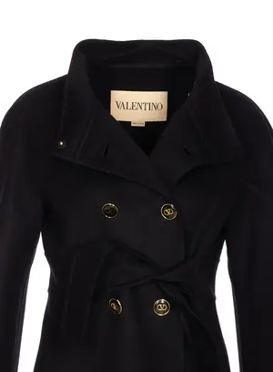 Valentino Garavani Double-breasted High Neck Coat