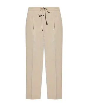 Fear Of God Pleat-detailed Drawstring Trousers - Beige