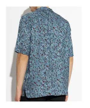 Dries Van Noten Collared Short-sleeved Shirt - Blue
