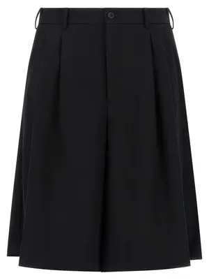 Comme Des Garçons Wide-leg Tailored Shorts - Black
