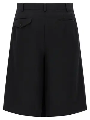 Comme Des Garçons Wide-leg Tailored Shorts - Black