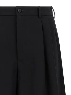 Comme Des Garçons Wide-leg Tailored Shorts - Black