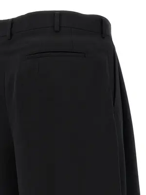 Comme Des Garçons Wide-leg Tailored Shorts - Black