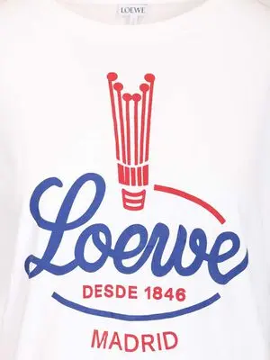 Loewe Graphic Print Crewneck T-shirt - White