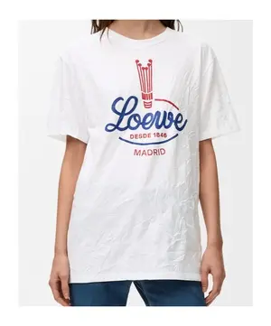 Loewe Graphic Print Crewneck T-shirt - White