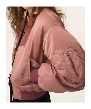 Chloé Maxi-collar Bomber Jacket - Nude