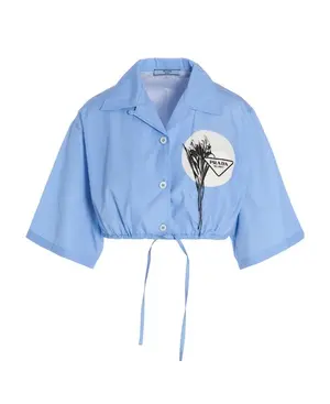 Prada Cropped Floral Print Shirt
