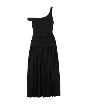 RÓHE Asymmetrical Pleated Maxi Dress