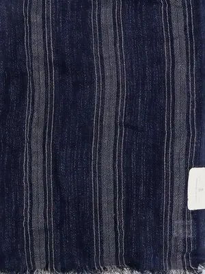 Brunello Cucinelli Stripe Frayed Edge Scarf