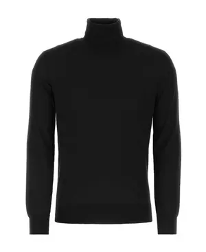Zegna Long-sleeved Turtleneck Jumper - Black