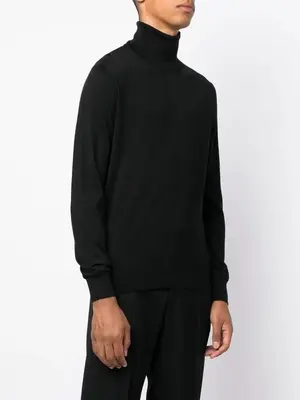 Zegna Long-sleeved Turtleneck Jumper - Black