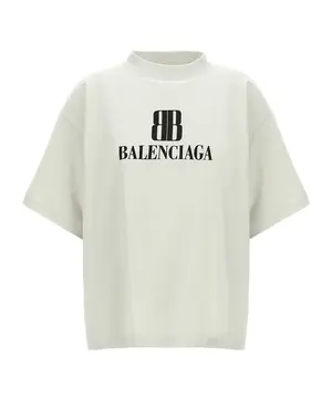 Balenciaga Logo Printed Cropped T-shirt