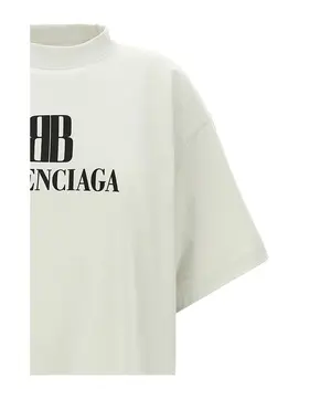 Balenciaga Logo Printed Cropped T-shirt