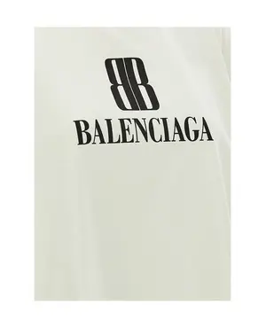 Balenciaga Logo Printed Cropped T-shirt