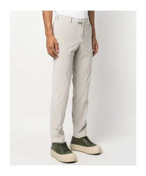 PT TORINO Corduroy Slim-cut Trousers - White