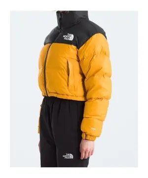 The North Face Nuptse Cropped Down Jacket - Yellow