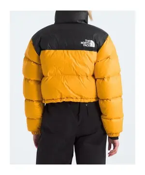 The North Face Nuptse Cropped Down Jacket - Yellow