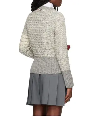 Thom Browne 4-bar Crewneck Jumper - Light Gray