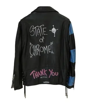 Chrome Hearts Leather Biker Jacket